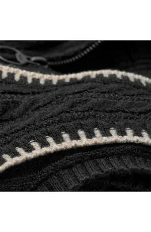 UGG Rylynn Sleeveless Quarter-zip Cable-knit Minidress - Black