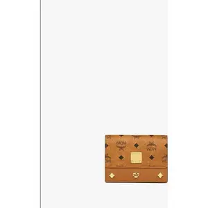 Mcm Small Pina Wallet In Studded Visetos
