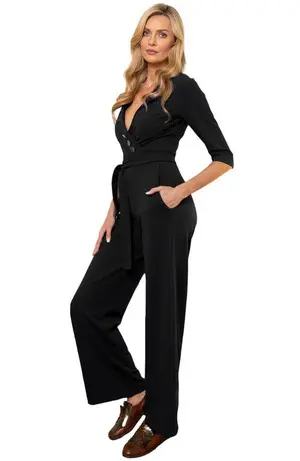 HOTSQUASH LONDON CLOTHING Smart Scuba Knit Jumpsuit
