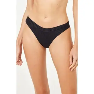 L*Space LSPACE Mercer Rib Bikini Bottom Black