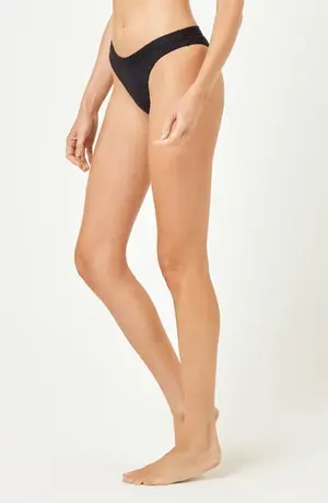 L*Space Mercer Rib Bikini Bottom - Black