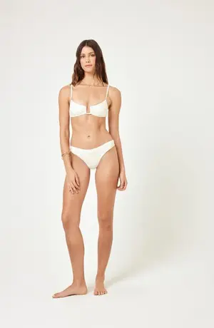 L*Space Mercer Rib Bikini Bottom - Cream