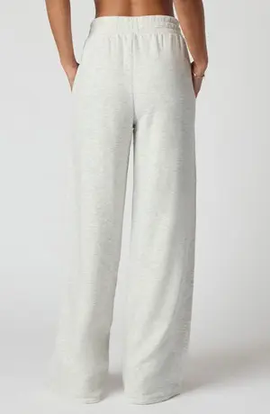 FLORENCE BY MILLS Cozy Crush V Wide Leg Sweatpants - Heather Ice