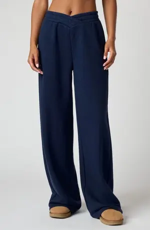 FLORENCE BY MILLS Wide Leg Sweatpants - Navy
