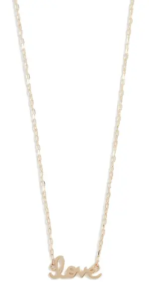 SYDNEY EVAN 14k Gold Love Script Necklace - Yellow Gold