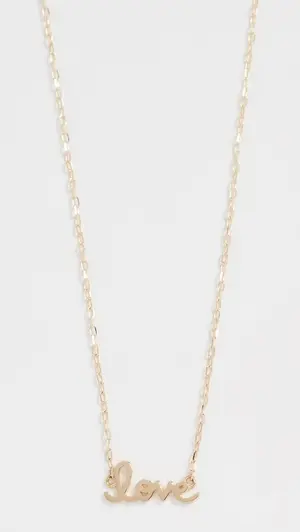 SYDNEY EVAN 14k Gold Love Script Necklace