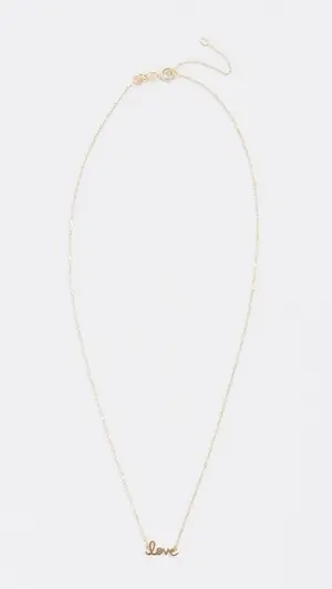 SYDNEY EVAN 14k Gold Love Script Necklace