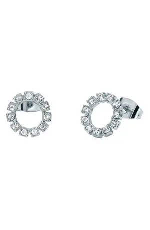 Ted Baker London Haliana Crystal Stud Earrings - Silver Tone/ Clear Crystal