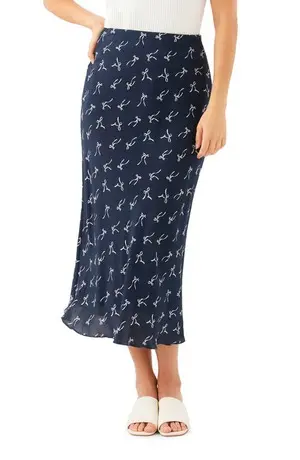 Karen Kane Bow Bias Cut Midi Skirt