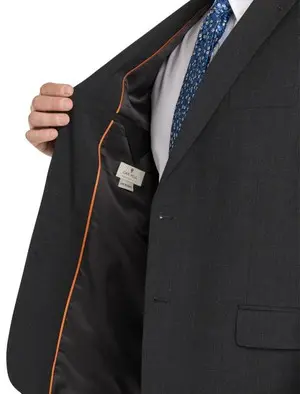 OAK HILL BY DXL Jacket Relaxer Windowpane Suit Jacket