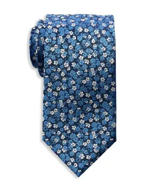 SYNRGY BY DXL Floral Neck Tie - Blue