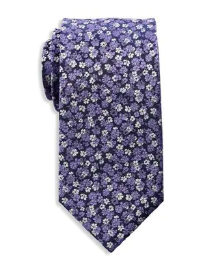 SYNRGY BY DXL Floral Neck Tie Purple