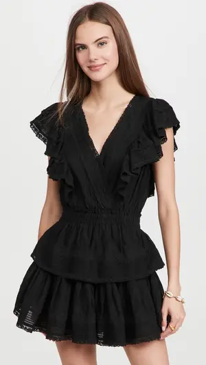 LoveShackFancy Gwen Dress - Black