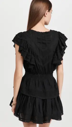 LoveShackFancy Gwen Dress - Black