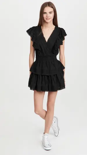 LoveShackFancy Gwen Dress - Black