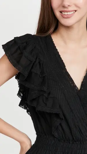 LoveShackFancy Gwen Dress - Black
