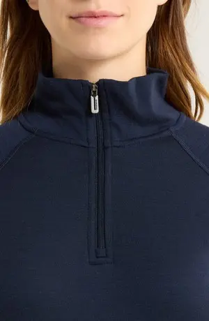 Smartwool Classic Thermal Merino Base Layer Quarter Zip - Deep Navy
