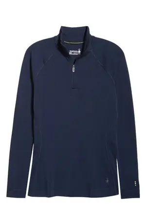 Smartwool Classic Thermal Merino Base Layer Quarter Zip - Deep Navy