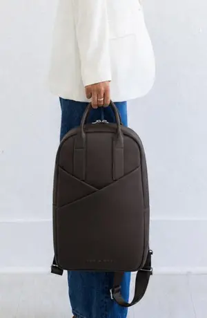 LUX AND NYX Slim Origami Convertible Backpack - Espresso