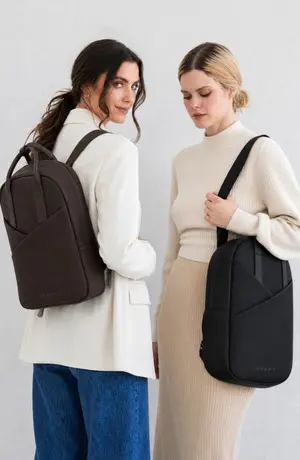 LUX AND NYX Slim Origami Convertible Backpack - Espresso