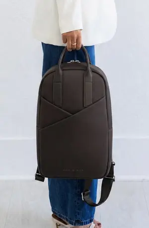 LUX AND NYX Slim Origami Convertible Backpack - Espresso