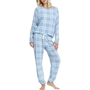 Honeydew Intimates Honeydew Star Seeker Brushed Jersey Pajamas Chambray Plaid
