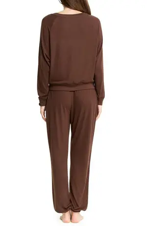 Honeydew Intimates Star Seeker Brushed Jersey Pajamas - Chocolate