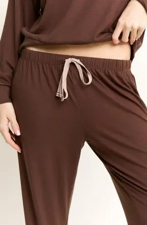 Honeydew Intimates Star Seeker Brushed Jersey Pajamas - Chocolate