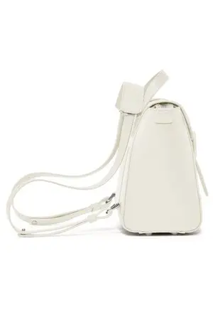Senreve Midi Maestra Pebbled Leather Handbag - Cream