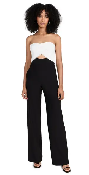 Black Halo Jada Jumpsuit - Black/pearl