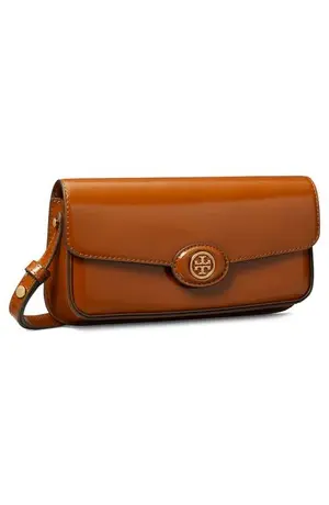 Tory Burch Robinson Spazzolato Leather Shoulder Bag