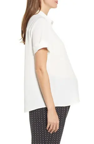 Hatch Savannah Short Sleeve Button-up Blouse