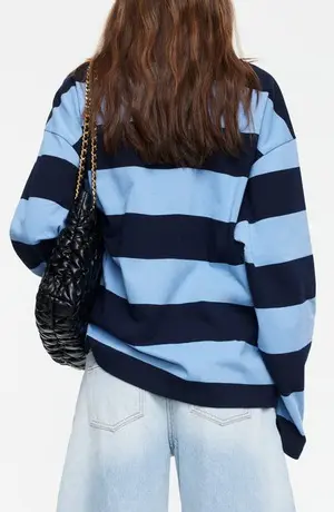 Lioness Outbound Oversize Stripe Jersey Cotton Long Sleeve T-shirt