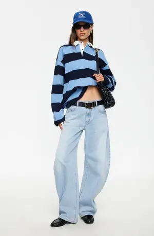 Lioness Outbound Oversize Stripe Jersey Cotton Long Sleeve T-shirt