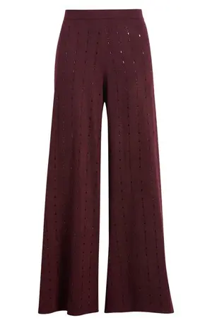 Anne Klein Bead Detail Knit Pants - Barolo Heather