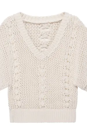 Mint Velvet Open Knit Crochet Top