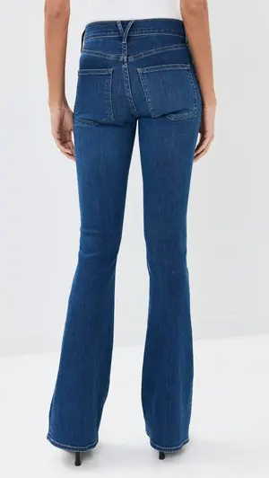 Veronica Beard Beverly High Rise Skinny Flare Jeans - Bright Blue