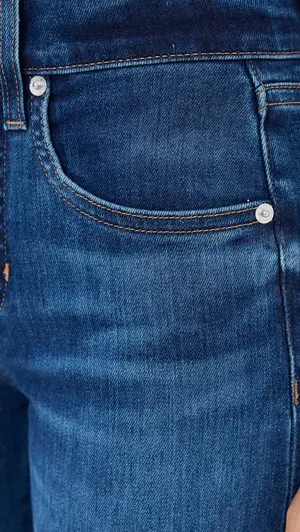 Veronica Beard Beverly High Rise Skinny Flare Jeans - Bright Blue