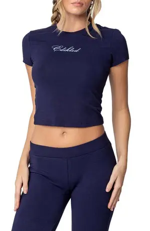 EDIKTED So Baby Tee - Navy