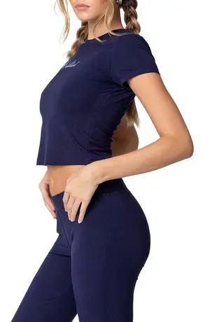 EDIKTED So Baby Tee - Navy