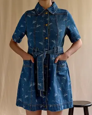 SMWR. BY THE SOMEWHERE CO Royal Match Denim Mini Dress
