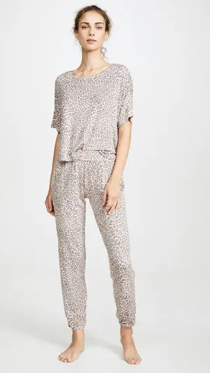 Honeydew Intimates Sun Lover Lounge Pajama Set - Leopard