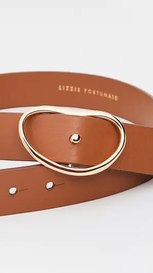 LIZZIE FORTUNATO Wide Georgia Belt - Tan