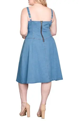 STANDARDS & PRACTICES Cotton Blend Denim Dress