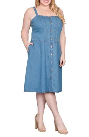 STANDARDS & PRACTICES Cotton Blend Denim Dress