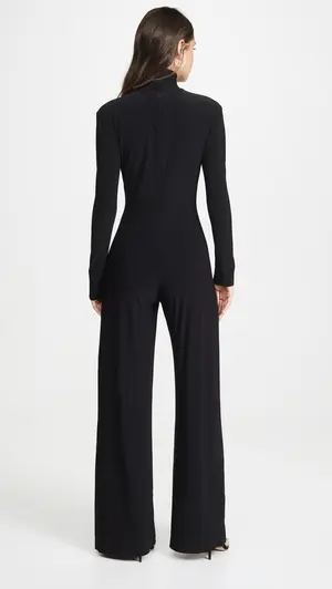 Norma Kamali Long Sleeve Turtleneck Jumpsuit