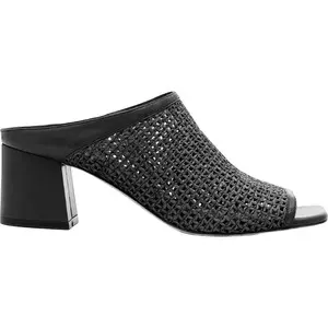 DANIELLA SHEVEL Salma Raffia Sandal - Black