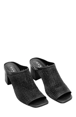 DANIELLA SHEVEL Salma Raffia Sandal - Black