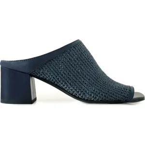 DANIELLA SHEVEL Salma Raffia Sandal - Navy
