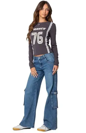 EDIKTED Lunar Low Rise Cargo Jeans